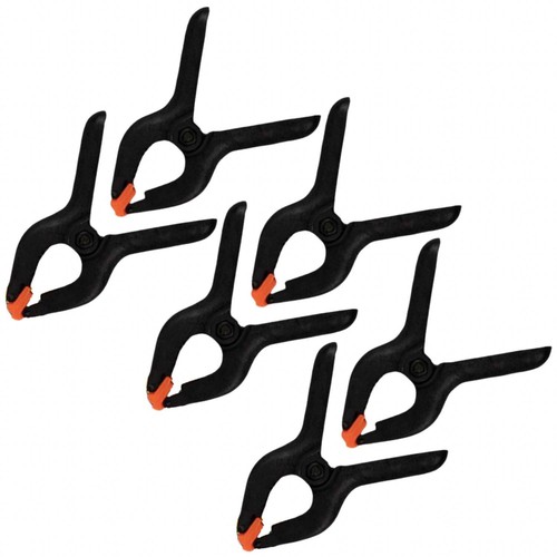 6 Pack QUALITY Heavy Duty SPRING CLAMPS Nylon Plastic Quick Grips Clips ...