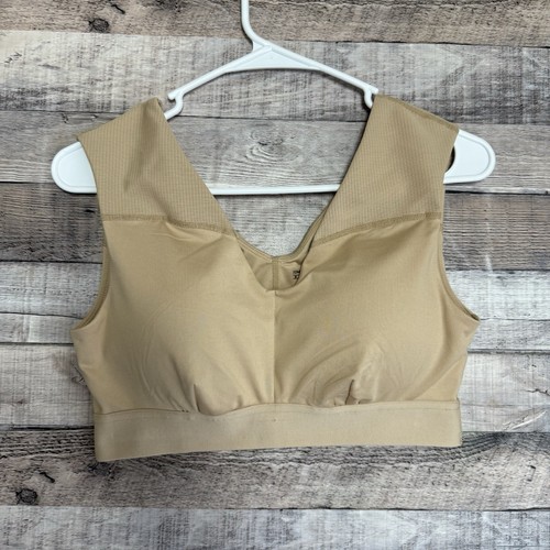 Tommie Copper Shoulder Support Bra Womens Medium Pullover Tan Top ...