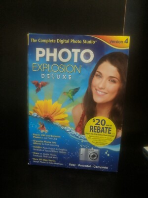 Photo Explosion Deluxe Windows Photo Editing Version 4 Canon Sony Nikon ...