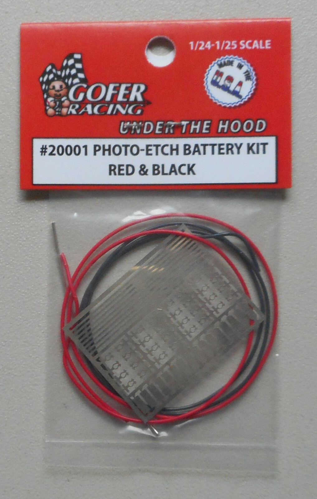 Red Black Photo-etch Battery Kit Detail Gofer Racing 1:24 1:24 Scale ...