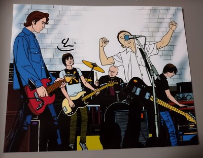 RADIOHEAD COLIN GREENWOOD BASS GUITAR PLAYER SIGNED CUSTOM ART EDIT ...