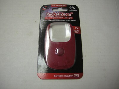 Mini Magnifier With LED Light By Flipo, 2.5x Magnification, Red, Brand ...