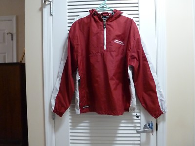 HOLLOWAY Red & White, Nylon Shell, Lined Hooded Windbreaker - Large | eBay