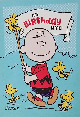 Peanuts LINUS HAPPY BIRTHDAY Religious Christian Greeting Card Blessing ...