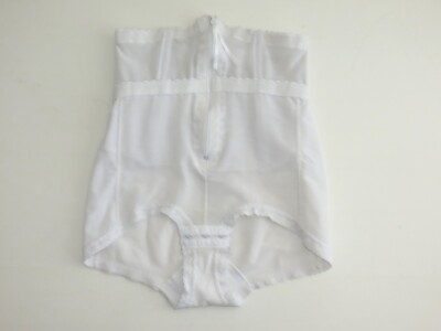 Glamorise Panty Girdle Black High Rise Open Front Gossard Zip Hook Eye ...