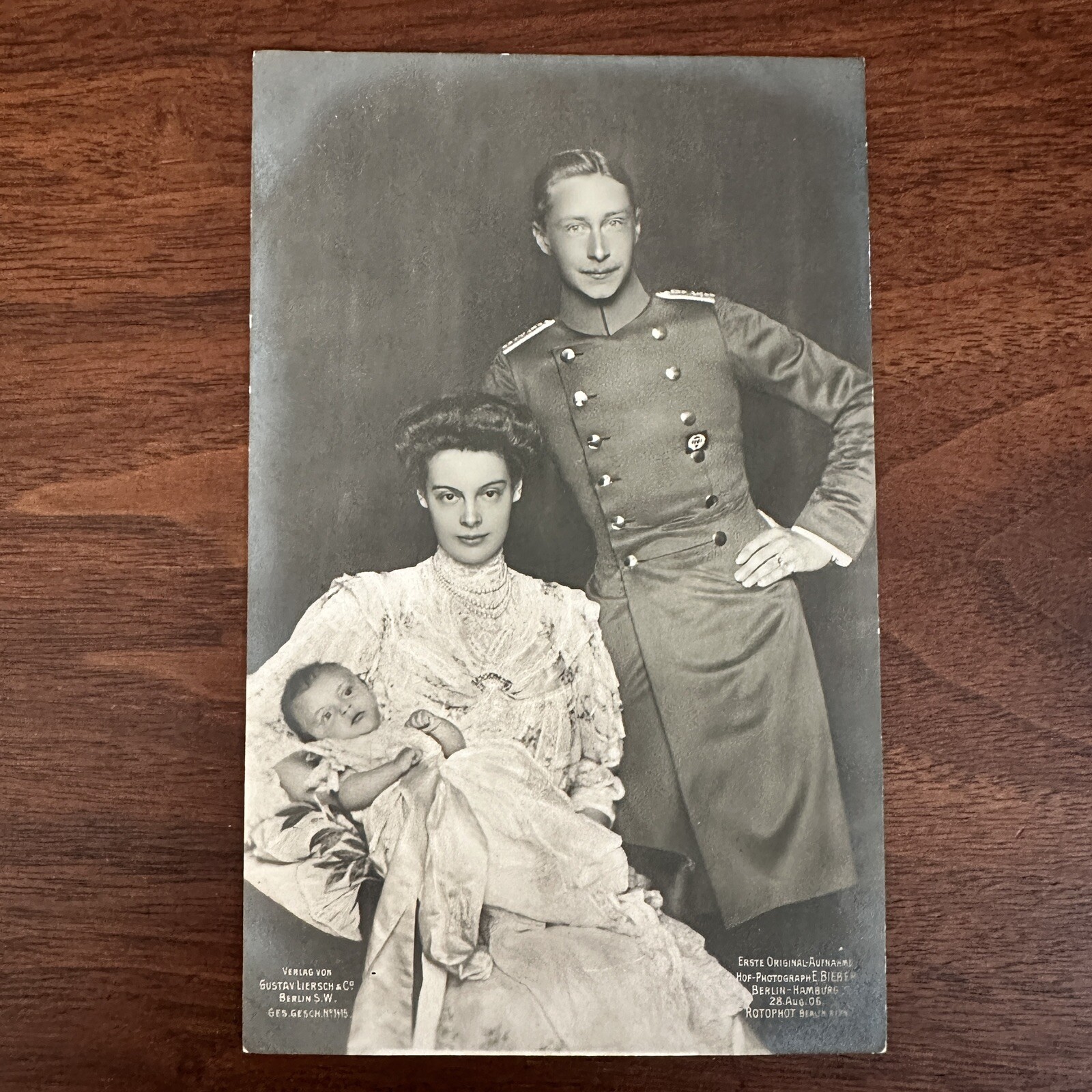 PhotoPortrait Postcard Crown Prince William Prussia w/ Princess Cecile ...