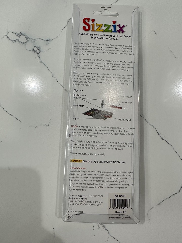 Sizzix Paddle Punch Positionable Hand Punch New & Used Scrapbooking ...