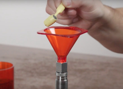 NEW LEE Universal Powder Funnel 22cal to 45cal - Ammo Plastic Reloading ...