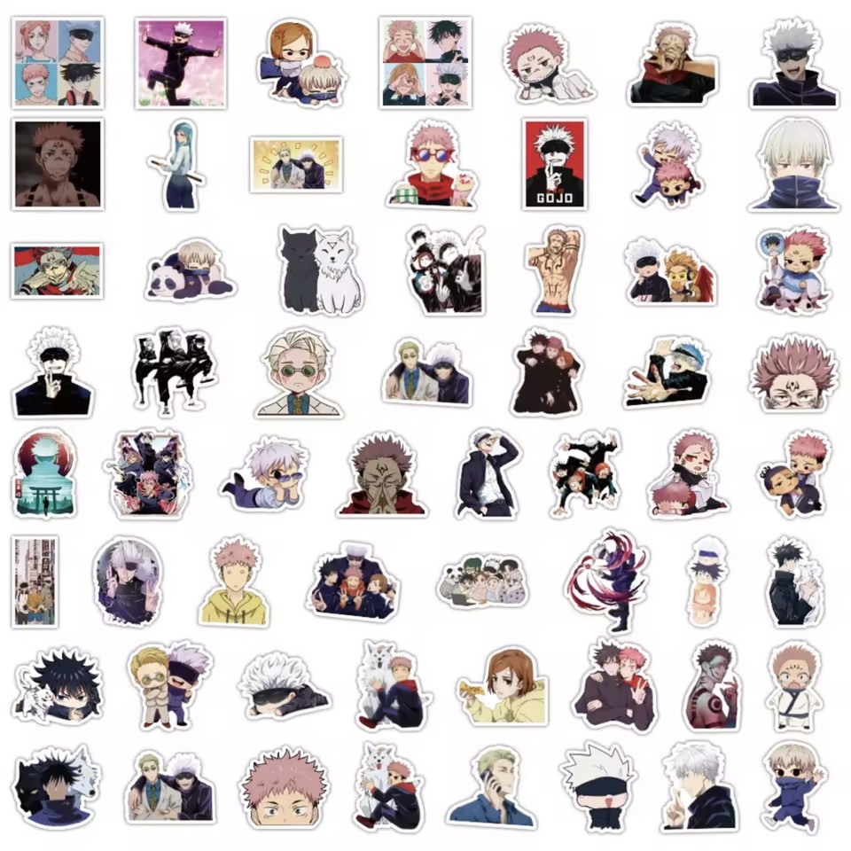 60PCS Jujutsu Kaisen Anime Stickers JJK Gojo Yuji Sukuna Megumi DIY ...