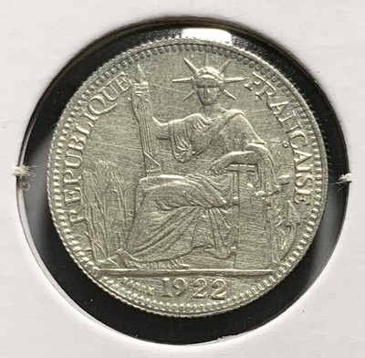 1922 French Indo-China 10 Cents Silver Coin - CLEANED | eBay