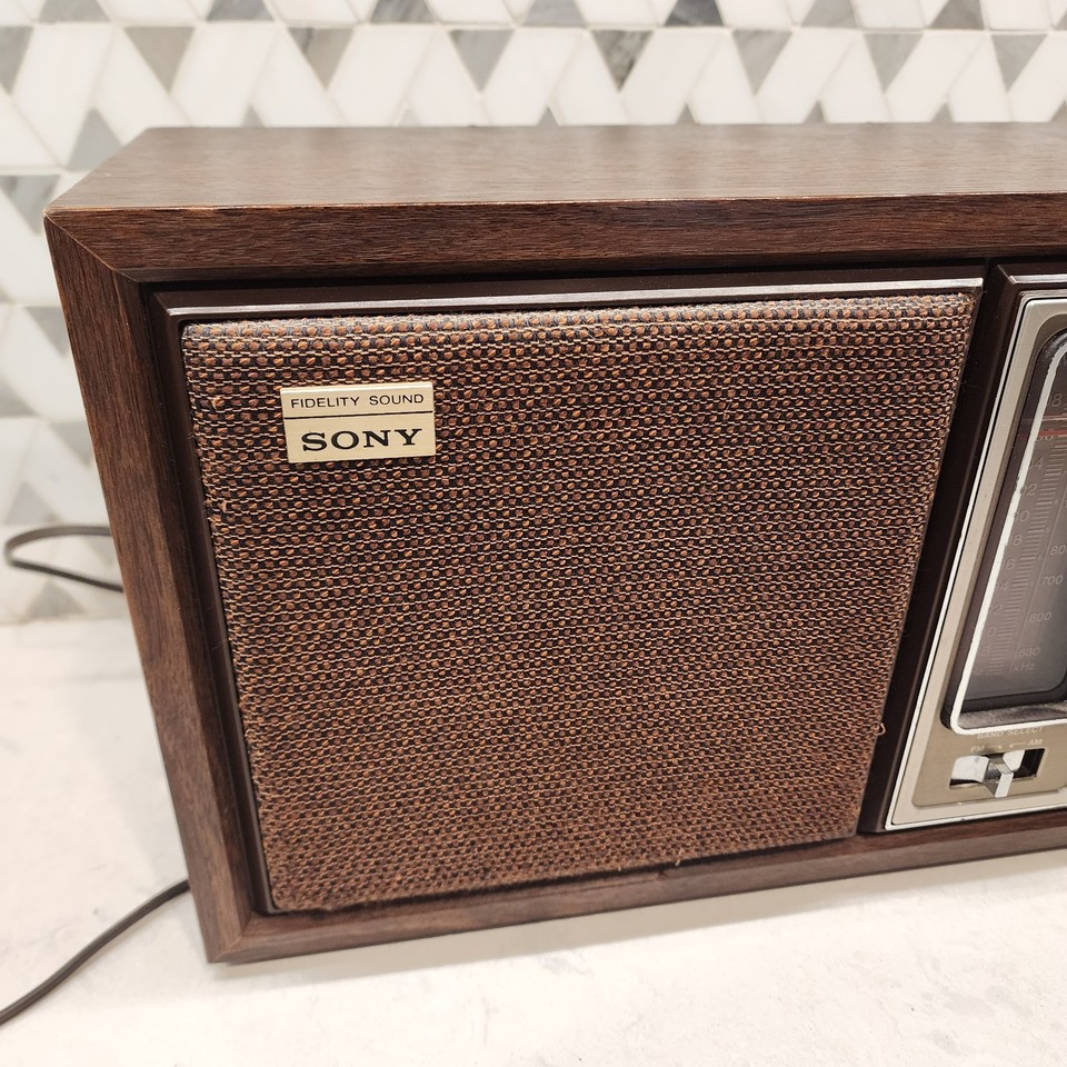 Vintage Sony ICF-9650W AM/FM Wood Tabletop Radio W/ Fidelity Sound ...