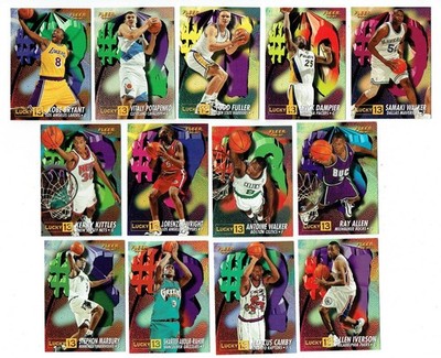 1996-97 Fleer Lucky 13 Rookie Insert Card Set 13 Cards Kobe Bryant RC Iverson RC | eBay