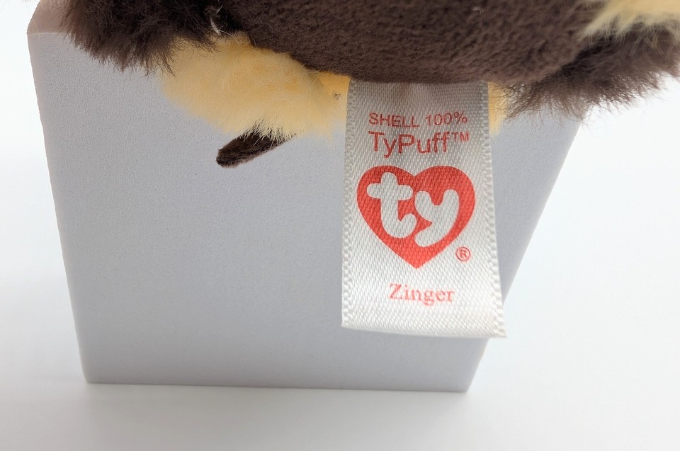 Ty Beanie Balls Puffies TyPuff Zinger Bumblebee Bee 3" Plush Toy With ...