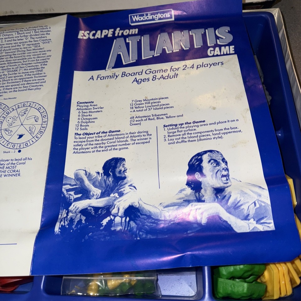 Escape From Atlantis Board Game 1986 Complete Waddingtons | eBay UK