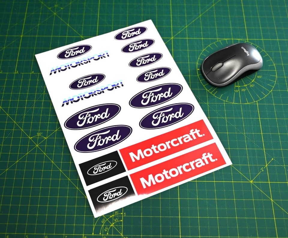 Ford Oval Decals, Motorsport, Motorcraft stickers, Printed on vinyl ...