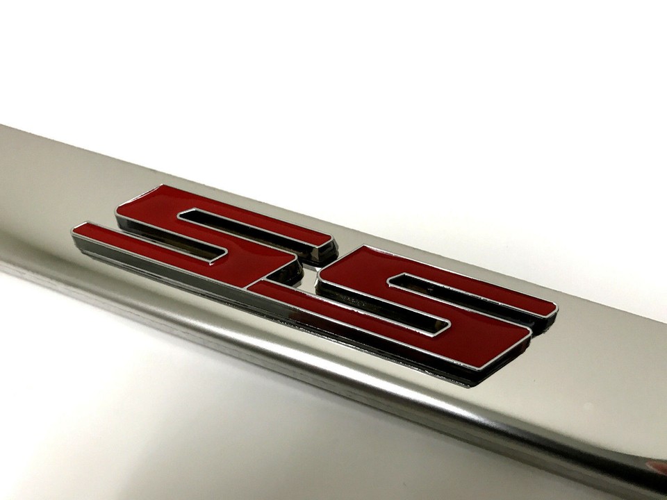 (1) 3D "SS" Emblem STAINLESS STEEL Chrome License Plate Frame Holder | eBay