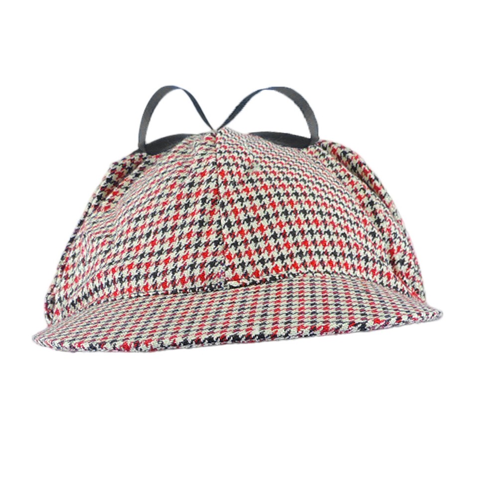 Adult Sherlock Holmes Detective Sleuth Costume Hat W/ Pipe & Magnifying ...