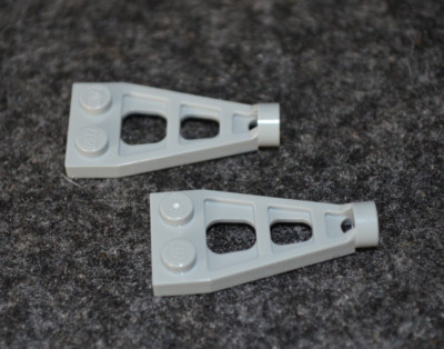 (2) 1x2x4 Light Gray Plate w/ Tube / Hitch Brick Bricks ~ Lego NEW Star ...