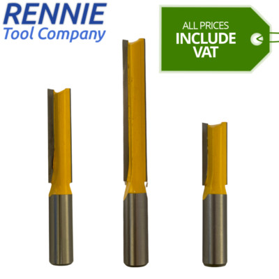 1/2" x 1/2" Shank Straight TCT Router Bit 2 Flute Kitchen Worktop ...