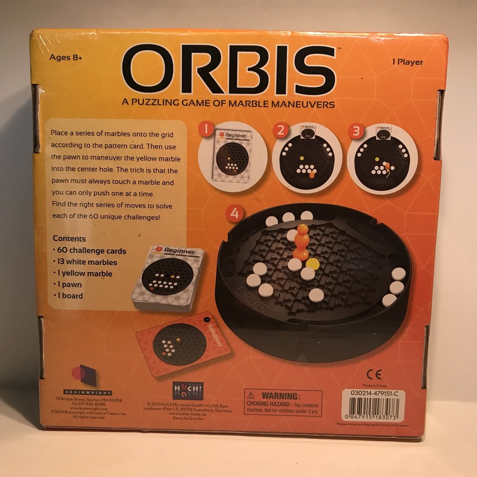 ORBIS - A PUZZLING GAME OF MARBLE MANEUVERS EDUCATIONAL BRAINWRIGHT ...