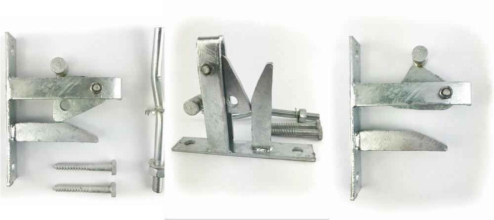 Field Gate Latch Heavy Duty Catch Galvanised Self Locking Pad lockable ...