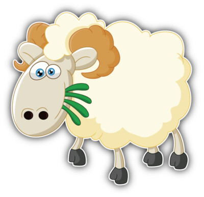 Funny Sheep Car Bumper Sticker Decal - "SIZES'' | eBay