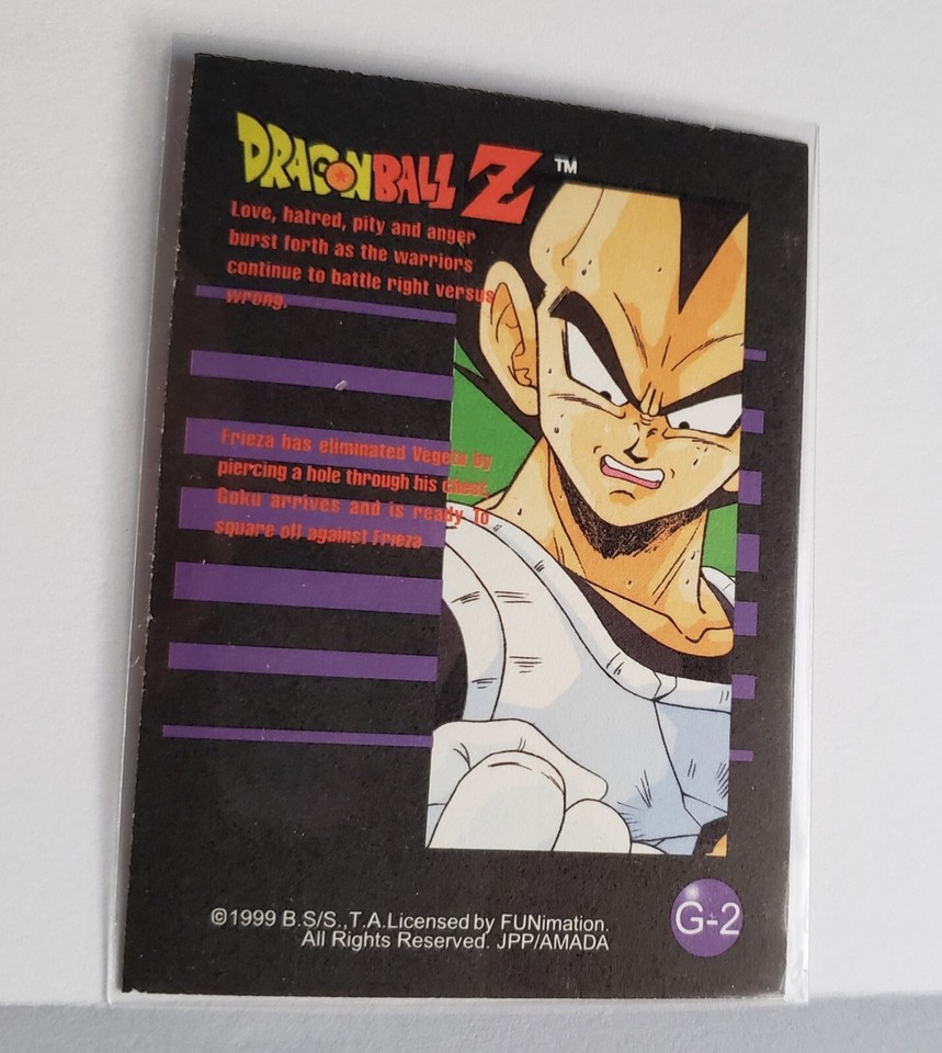 Dragon Ball Z Gold Goku Card G-2 1999 JP AMADA Funimation | eBay
