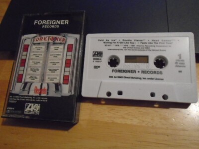 RARE OOP Foreigner CASSETTE TAPE Records COLD AS ICE Juke Box Hero Hot ...
