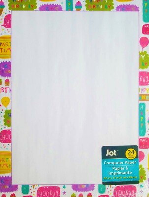 Birthday Party Theme Decorated Computer Paper (24 Sheets) | eBay