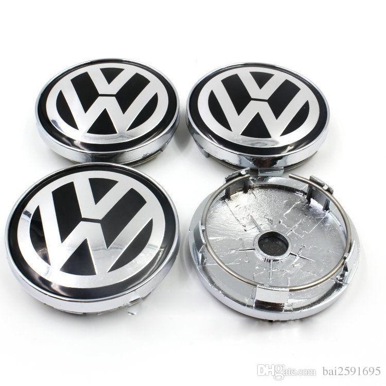 4 Wheel Centre Caps Alloy Center Cap For VW Passat Jetta 60mm 6cm Black ...
