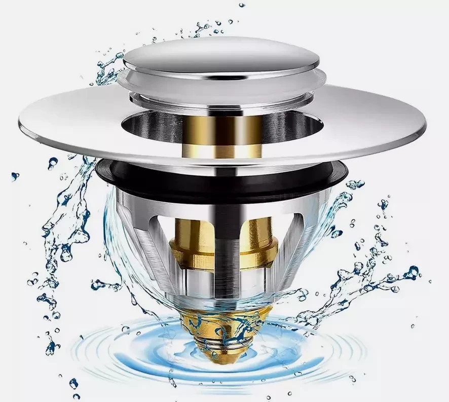 Universal Drain Magic Sink Stopper, Instantly Replace Broken Stoppers ...