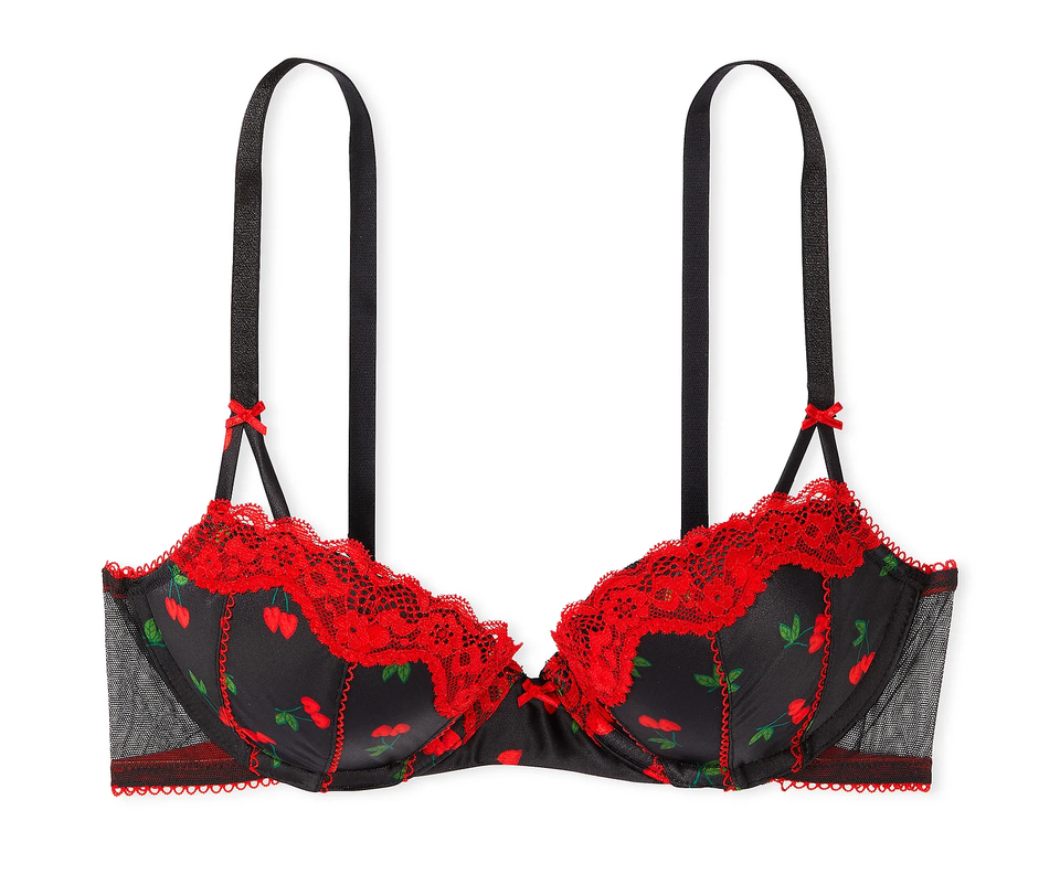 Victoria's Secret Sexy Tease Push-up Black Cherries Bra Convertible ...