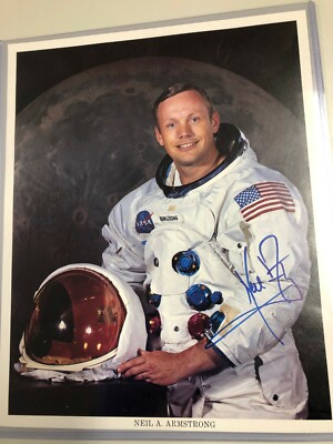 NEIL ARMSTRONG ORIGINAL NASA 8X10 PHOTO SIGNED AUTOGRAPHED PSA/DNA LOA ...