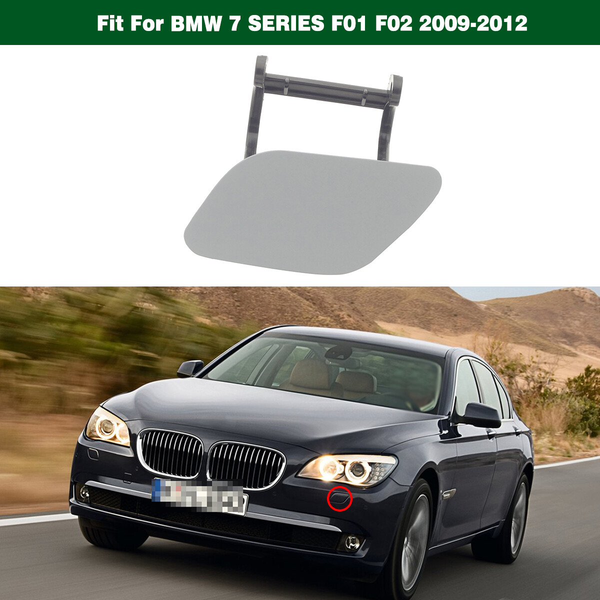 Left Headlight Washer Cover Cap 51117210881 For BMW 7-Series F01 F02 ...