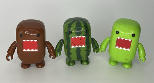 LOT: Watermelon Domo Original Brown Green Mini Figures Qee Series 1 & 3 ...