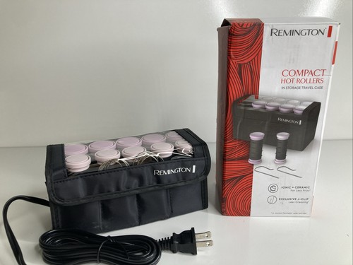 Remington Compact Ionic Ceramic Hot Rollers Travel Set 10 Hair Curlers New | eBay