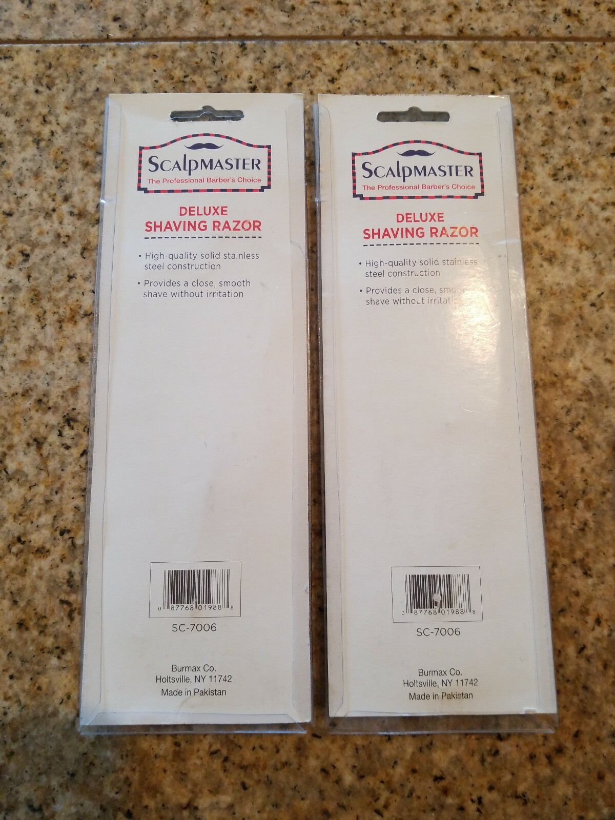 Set of 2- 1" BLADE SCALPMASTER BARBER SALON SHAVING RAZORS SC-7006 for ...