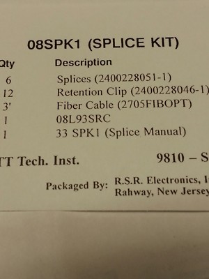 LOT OF 30 08SPK1 9810-SS Fiber Optic Splice Splicing Kit | eBay