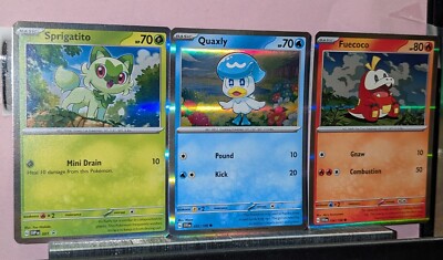 Fuecoco/Sprigatito/Quaxly S&V Paldea Starter HOLO 3-card lot | eBay