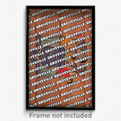 Groveville New Jersey Poster (NJ City Souvenir 11x17 Town Print) | eBay