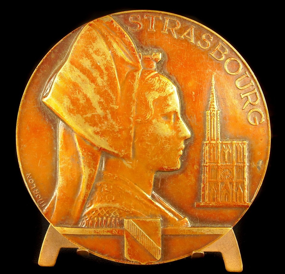 1942 Medal 68 mm of the battleship Strasbourg by Morlon war ship Medal ...