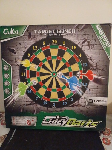 Cuku Magnetic Dart Board Crazy Darts 12pc Set *NEW* | eBay