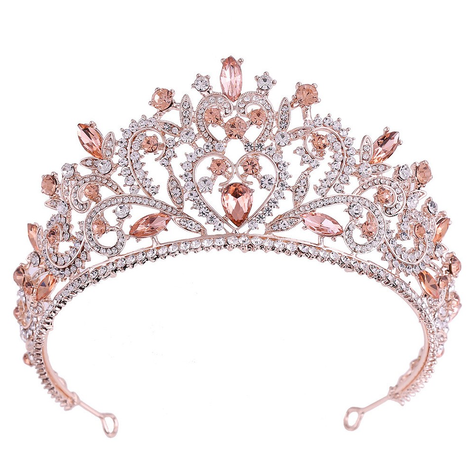 6.5cm Tall Crystal Large Wedding Bridal Queen Princess Tiara Crown For ...