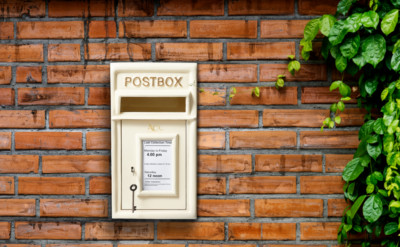 Classic Ivory Wall Mounted Cast Iron Post Box | Lockable Letterbox ...