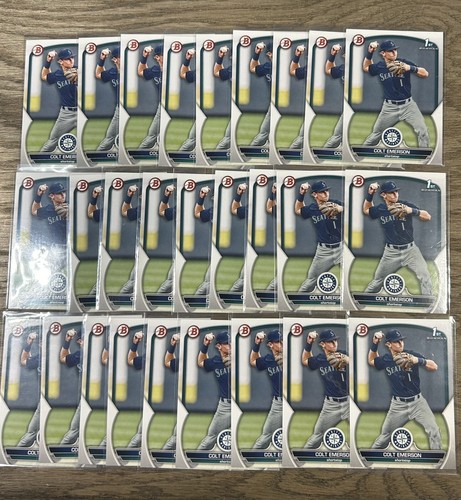 X27 Colt Emerson 2023 (1st) Bowman Draft #42 Rookie Card RC lot/set ...