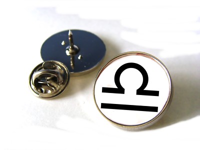 ZODIAC STAR BIRTH SIGN LIBRA THE SCALES BIRTHDAY LAPEL PIN BADGE TIE ...