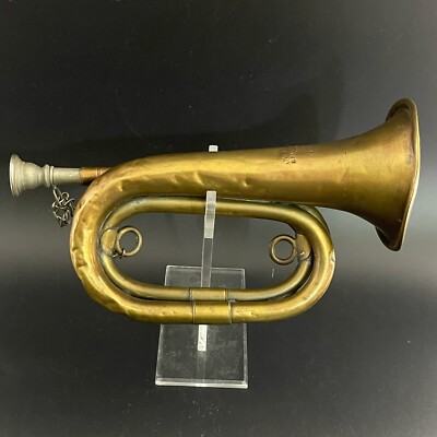 Original WW1 1917 US Cavalry Brass Bugle, J.W. York & Sons Grand Rapids ...