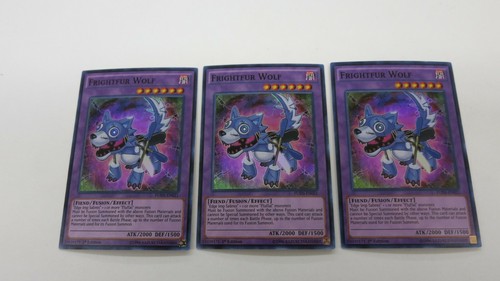 3x FRIGHTFUR WOLF FUSION 1ST EDITION FUEN-EN021 SUPER RARE YUGIOH NM ...