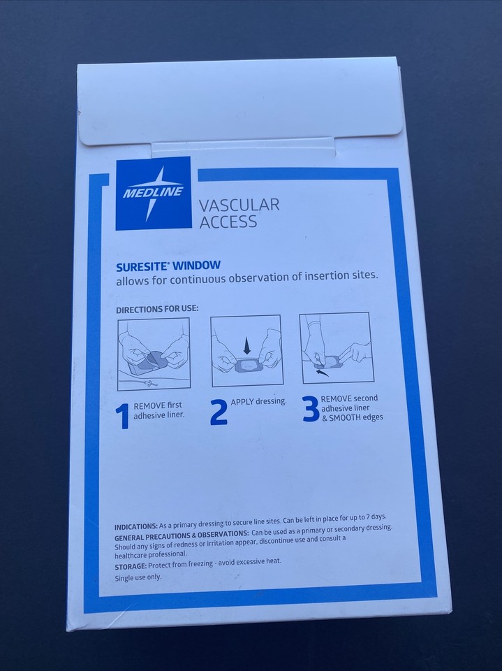 MEDLINE SURESITE WINDOW TRANSPARENT FILM DRESSING, 50 PACK, 4 x 4.5 ...