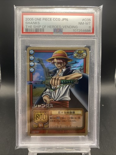 PSA8 Shanks One Piece CCG Japanese The Ship Of Heroes-Vending Bandai SH ...